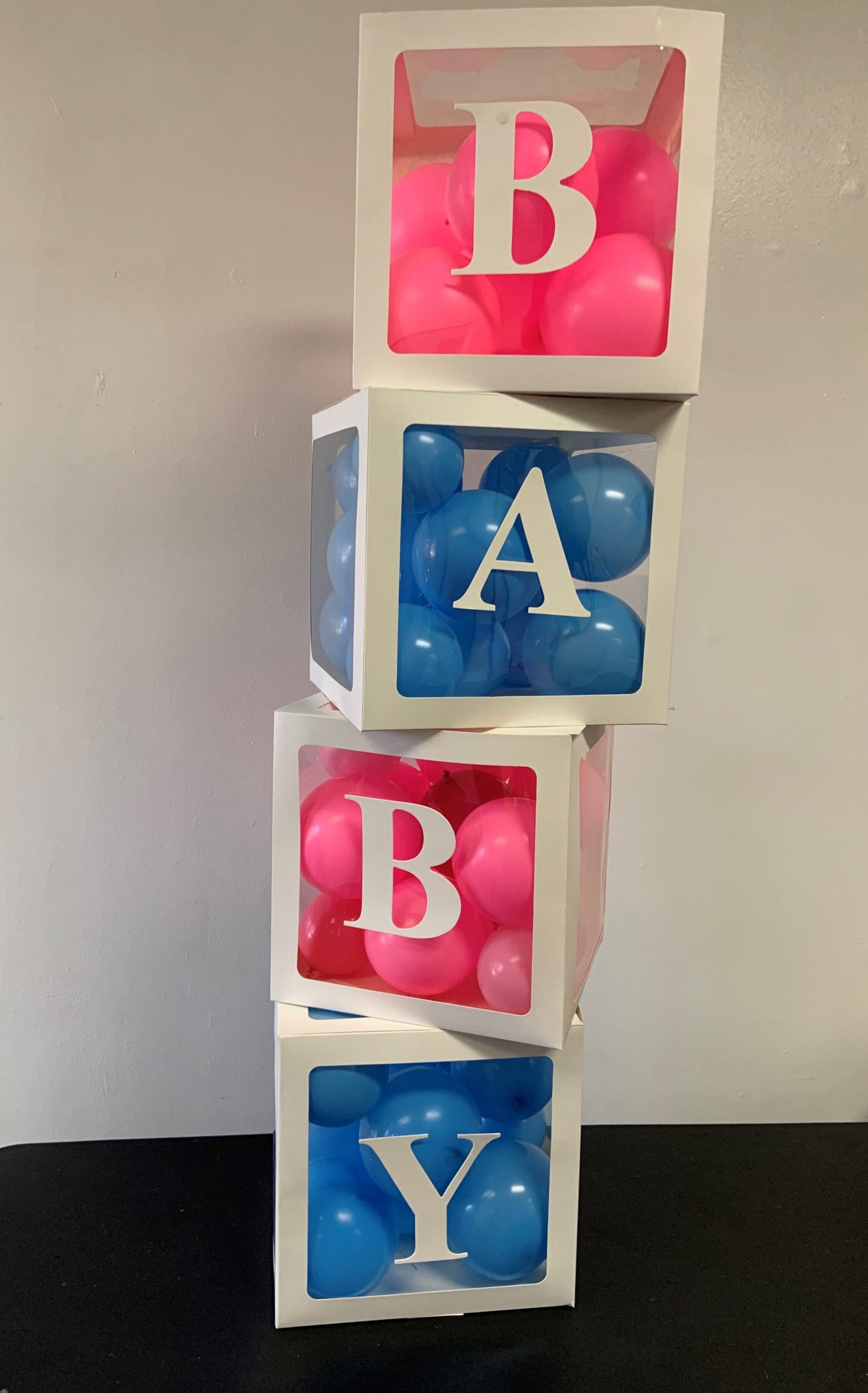 Baby Block Boxes with Balloons– Balloon & Party Charlotte
