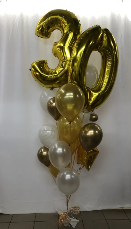 Birthday balloon-a-gram with Big Numbers – Balloonscharlotte