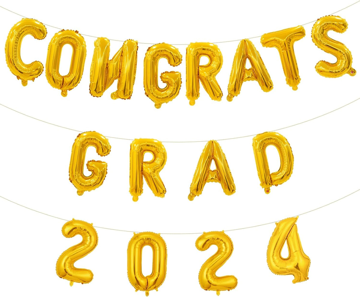 Congrats Grad 2024 Balloon Banner – Balloonscharlotte