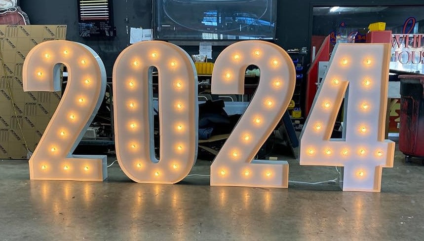 2025 Graduation Large Marquee Numbers with LED Lights Rental ...