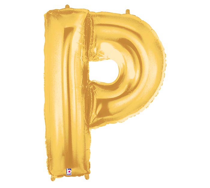 Letter P Balloon Gold Foil large – Balloonscharlotte